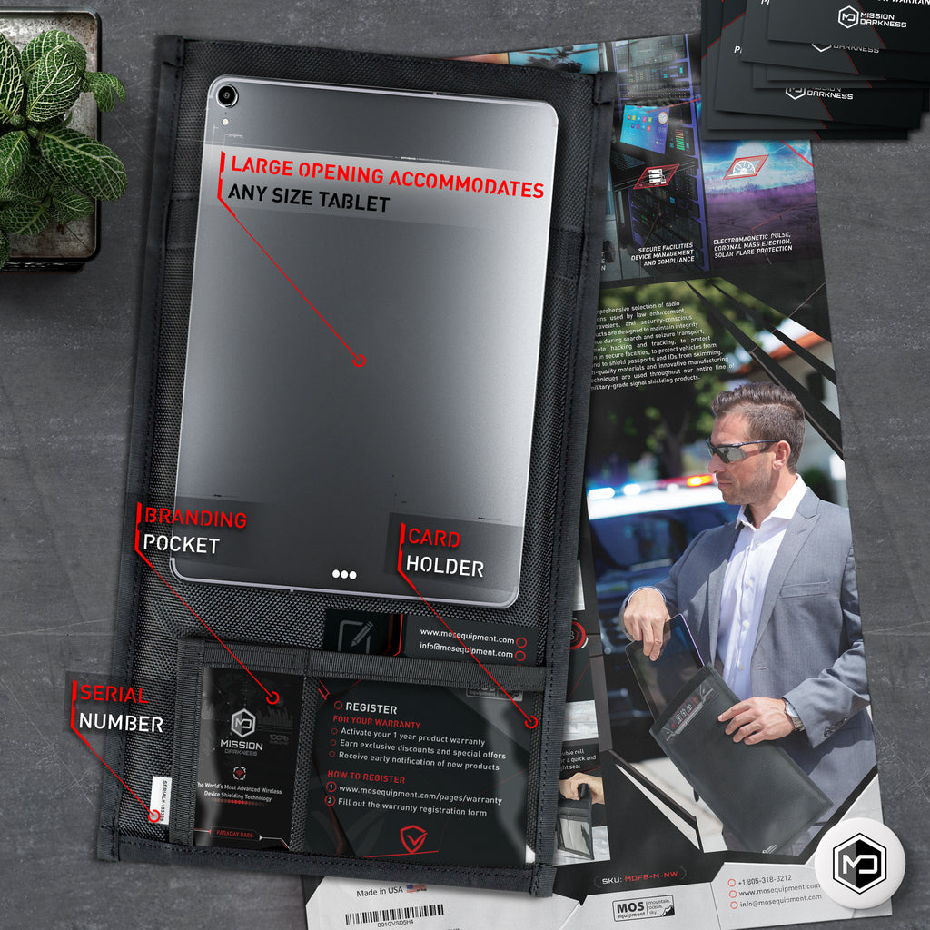 Mission Darkness™ Non-Window Faraday Bag for Tablets – MOS Equipment